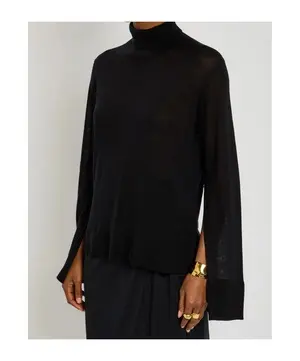 TOTEME High-neck Knitted Jumper With Side Slits