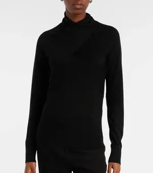 TOTEME High-neck Knitted Jumper With Side Slits