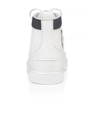 CHRISTIAN LOUBOUTIN Lou Spikes High-top Leather Sneakers - White