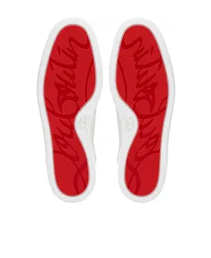 CHRISTIAN LOUBOUTIN Lou Spikes High-top Leather Sneakers - White