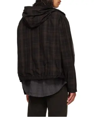 Our Legacy Check Hooded Zip-up Jacket - Black