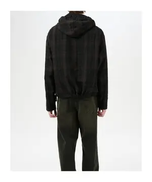 Our Legacy Check Hooded Zip-up Jacket - Black