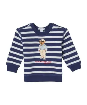 Ralph Lauren Polo Bear Striped Sweatshirt - Blue