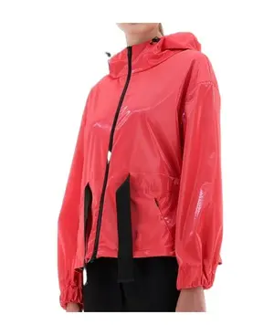 Herno Hooded Zip-up Jacket With Drawstring Detail - Red