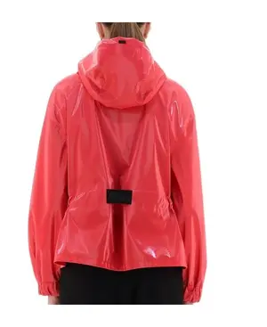 Herno Hooded Zip-up Jacket With Drawstring Detail - Red