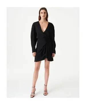 IRO PARIS Anokia Dress With V-neck And Long Sleeves