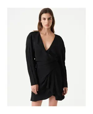 IRO PARIS Anokia Dress With V-neck And Long Sleeves