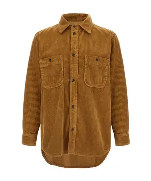 Isabel Marant Étoile Nario Buttoned Corduroy Shirt - Camel