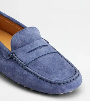 TOD'S Gommino Suede Loafers - Blue