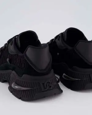 Dolce & Gabbana Airmaster Lace-detailed Sneakers - Black