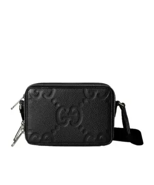 Gucci Jumbo Gg Super Mini Bag - Black