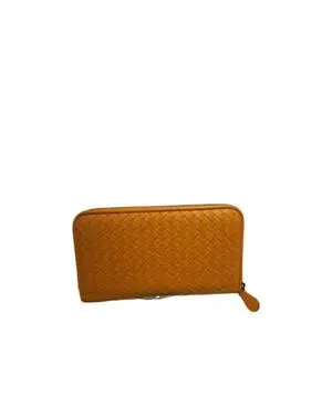 Bottega Veneta Weave A Long Purse - Brown