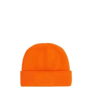Burberry Crest-embroidered Cashmere Beanie - Orange