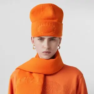 Burberry Crest-embroidered Cashmere Beanie