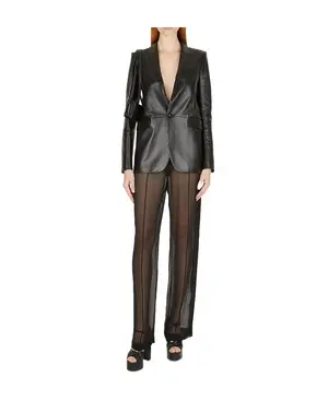 Saint Laurent Silk Straight-leg Trousers