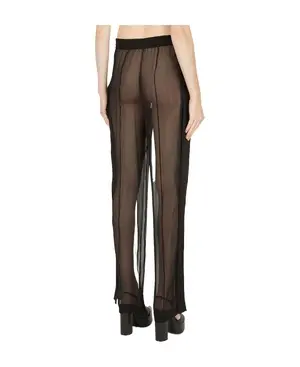 Saint Laurent Silk Straight-leg Trousers