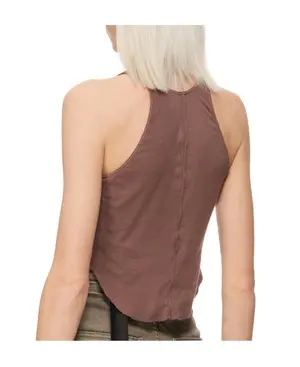 Rick Owens Raw-cut Cropped Tank Top - Nude