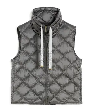 Max Mara Quilted Sleeveless Gilet - Dark Gray