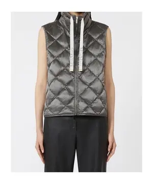 Max Mara Quilted Sleeveless Gilet - Dark Gray