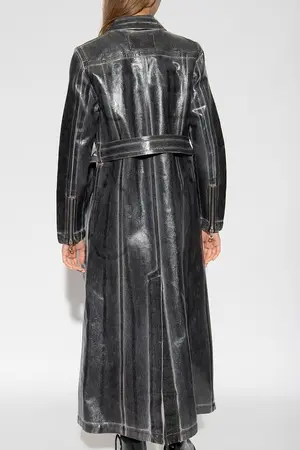 DIESEL® De-flaminty-z-fsb Tied Waist Shirt Dress - Black