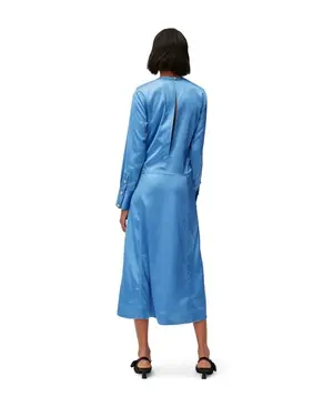 GANNI Satin Midi Dress