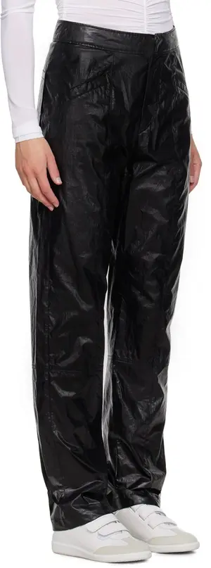 Isabel Marant Étoile Metallic-effect Straight-leg Trousers