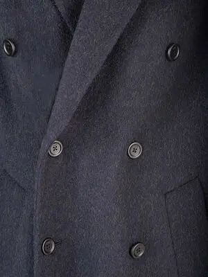 Fendi Double Breasted Long Sleeved Coat - Black