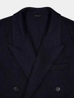 Fendi Double Breasted Long Sleeved Coat - Black