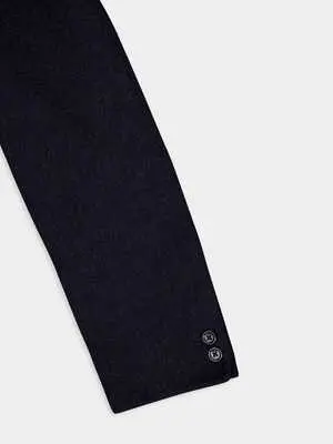 Fendi Double Breasted Long Sleeved Coat - Black