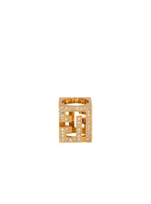 Balmain Embellished Cube Ring - Silver