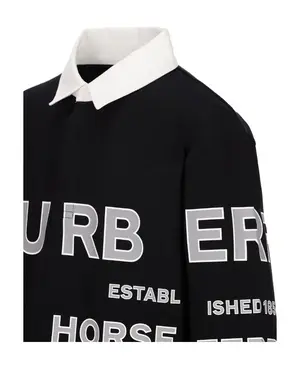 Burberry Horseferry-print Long-sleeved Polo Shirt