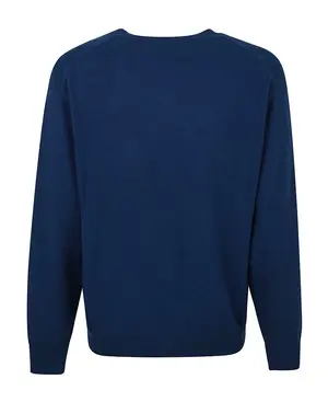 Kenzo Boke Flower Intarsia Knit Crewneck Jumper - Blue