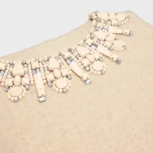 Celine Embroidered Top In Bouclette Natt