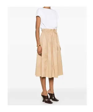 Fabiana Filippi Short Sleeve Dress With Elasticated Drawstring Waist