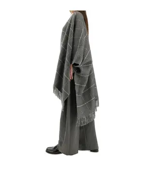 Brunello Cucinelli Reversible Fringed Poncho
