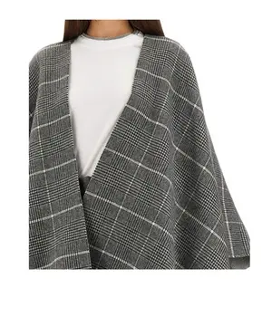 Brunello Cucinelli Reversible Fringed Poncho