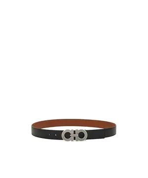 FERRAGAMO Salvatore Ferragamo Gancini Reversible Buckle Belt Black/cognac