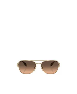Prada Geometric Frame Sunglasses - Brown