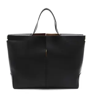 TOD'S Slit Detailed Top Handle Bag - Black