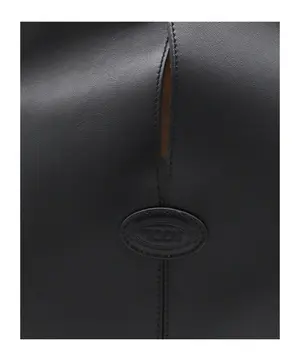 TOD'S Slit Detailed Top Handle Bag - Black
