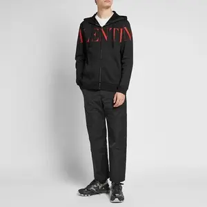 Valentino Garavani Logo Print Zip-up Hoodie