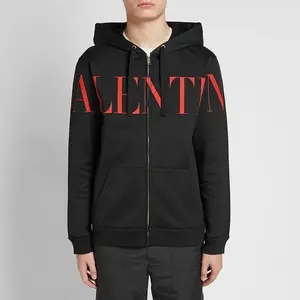 Valentino Garavani Logo Print Zip-up Hoodie