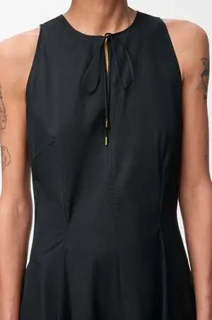 Loewe Sleeveless Cotton Wrap Dress - Black