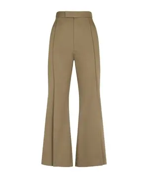 VIVIENNE WESTWOOD Pleated Flared Pants - Brown