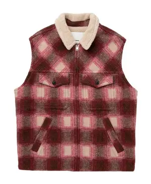 Isabel Marant Étoile Plaid Checked Zip-up Gilet - Brown
