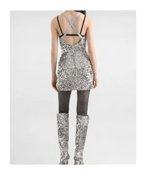 Dolce & Gabbana Sequin Crossover Mini Dress