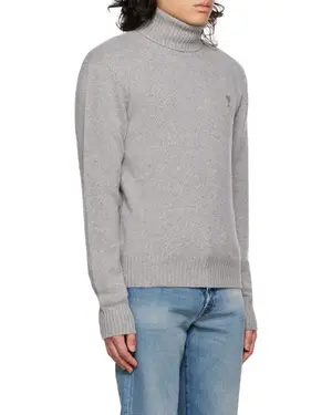 AMI Paris De Coeur Cashmere Turtleneck Sweater