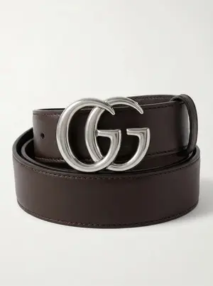Gucci Logo Plaque Belt - Brown