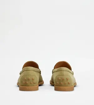 TOD'S Logo Embossed Slip-on Loafers - Green