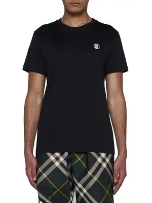 Burberry Logo Embroidered Crewneck T-shirt